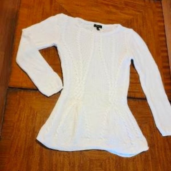 Cupio Sweaters Cupio White Cable Knit Sweater Poshmark